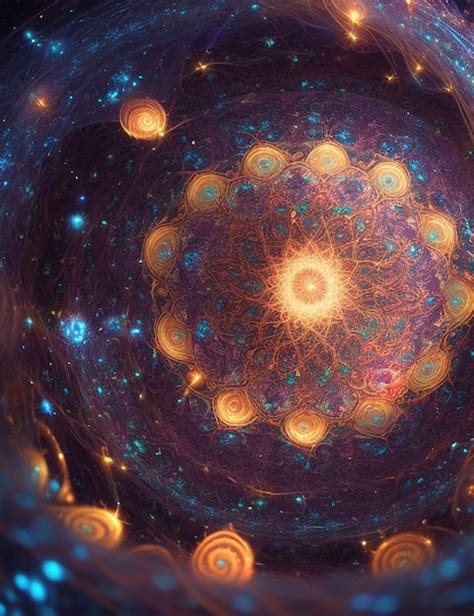 Premium Ai Image A Mesmerizing Pattern Of Fractal Light Particles