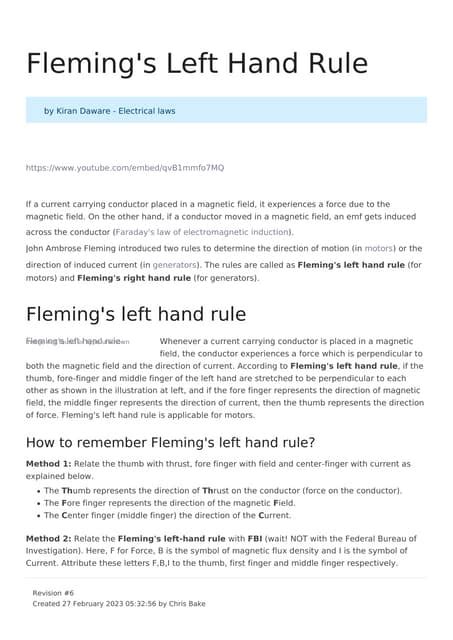 Flemings Left Hand Rulepdf
