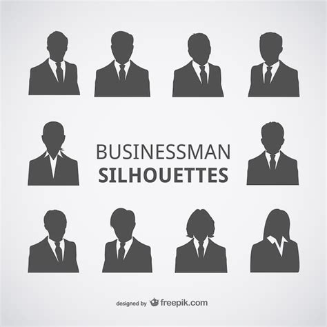 비즈니스 아바타 세트 무료 벡터