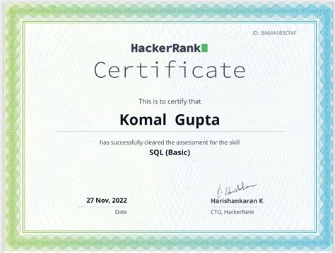 Komal Gupta On Linkedin Certification Skillsvalidation Sql