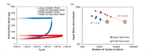 Cyclic Fatigue Test Results For Small And Large Specimens A Download Scientific Diagram
