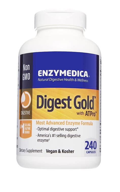 Enzymedica Digest Gold With Atpro 240 Capsules With Bonus Bottle