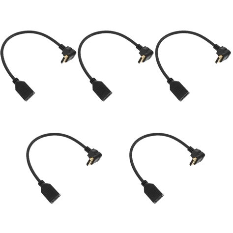 Hemoton 5pcs Display Port Adapter 12 Male To Female Cord Angled Display Port Converter