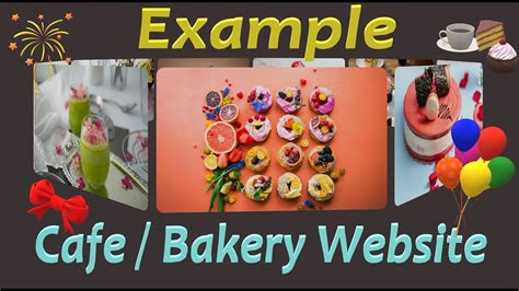 example of a cafe bakery website javascript html css simple carousel