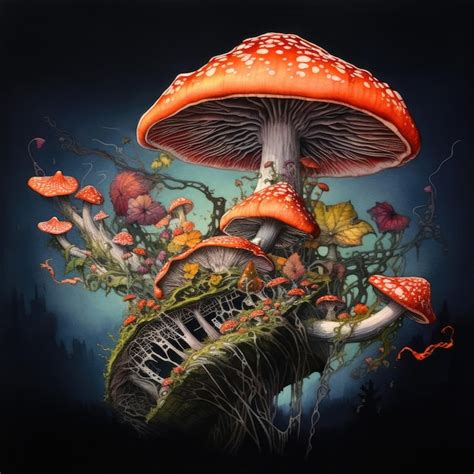 Premium Ai Image Mushroom Art Ai Generative