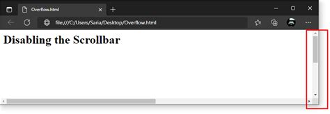 Disable Scroll Vertical Css