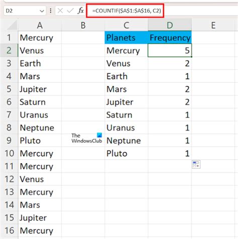 How To Count The Frequency Of A Text In Excel