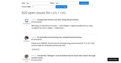 Rsk Github Issues Example Codesandbox