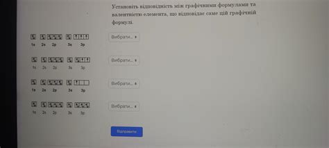 Установіть відповідність між графічними формулами та валентністю елемента що відповідає саме