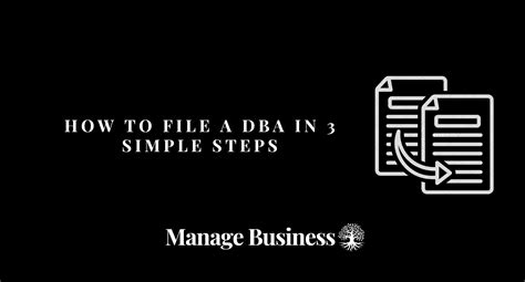 How To File A Dba In 3 Simple Steps Assumed Name Guide Manage Business How To File A Dba In 3 Simple Steps Assumed Name Guide Manage Business
