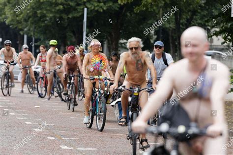 Convoy Naked Bike Ride Participants Ride Editorial Stock Photo Stock