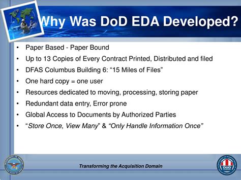 Ppt Department Of Defense Electronic Document Access Dod Eda