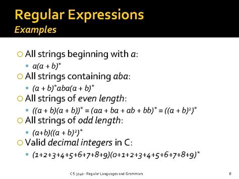 Cs 3240 Chapter 3 Regular Languages And Grammars