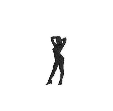 Sexy Lady Silhouette Embroidery Design Embroidery File Digital Design Instant Download Etsy