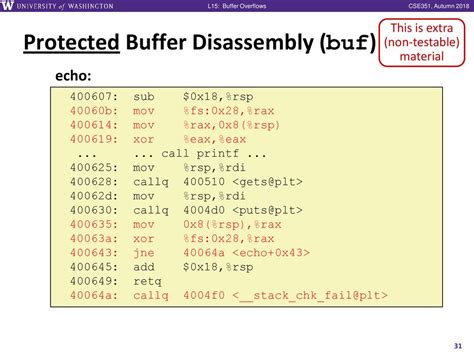 buffer overflows cse 351 autumn ppt download