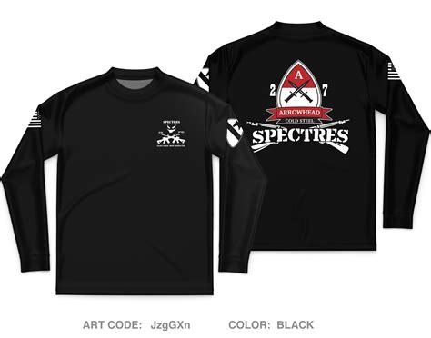 2nd Plt A Co 2 7cav Core Mens Ls Performance Tee Jzggxn Emblem
