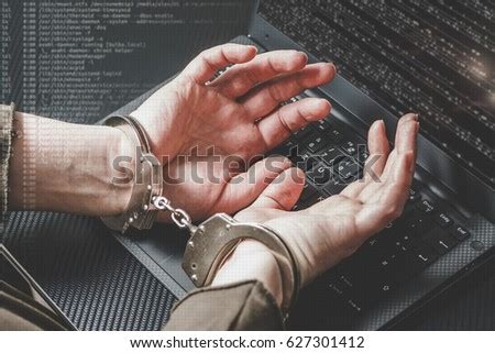 Internet Crime Concept Hacker Working On Stock Photo Shutterstock
