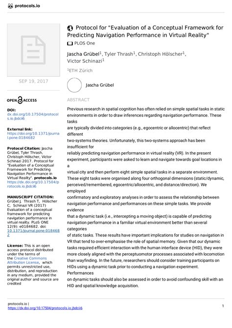 Pdf Protocol For Evaluation Of A Conceptual Framework For Predicting