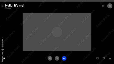 Skype Interface Call Template Interface For One Person Meeting App Flat Vector Ui Interface