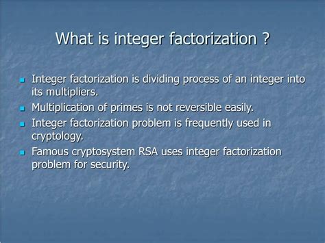 Ppt Parallel Fermats Integer Factorization Method Powerpoint