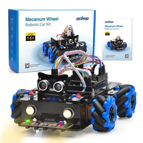Osoyoo Omni Directional Mecanum Wheels Robot Car Kit For Arduino Mega2560 Stem