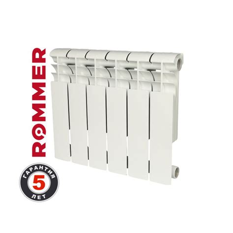 Секционный радиатор Rommer Profi AL, Алюминий, 6 секц. купить по ...