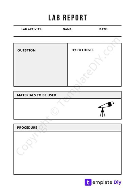 Lab Report Template Blank Printable PDF Excel Word With Science Lab Report Template