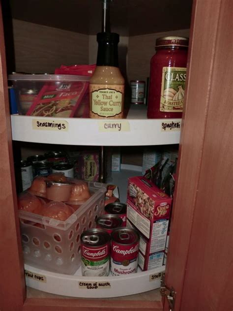 Organizing A Lazy Susan Cabinet Lazy Susan Cabinet Lazy Susan Organization Cabinet Organization