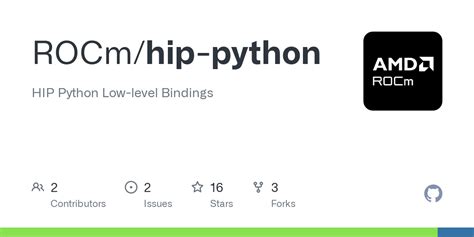 Github Rocmhip Python Hip Python Low Level Bindings