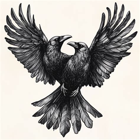 Eagle 18 Crow Tattoo Woman Two Eagle Tattoo Two Crows Tattoo