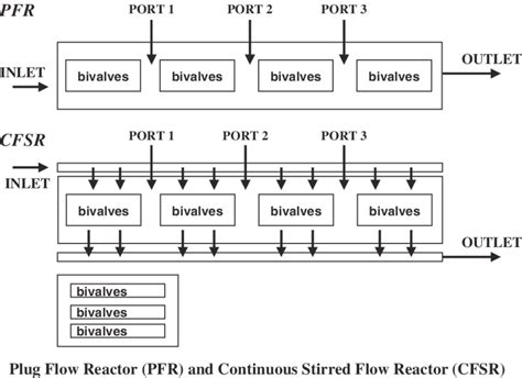 Schematic Design Of Plug Flow Reactor Pfr And Continuous Stirred Flow Download Scientific