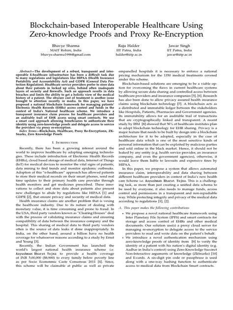 Blockchain Based Interoperable Healthcare Using Zero Knowledge Proofs And Proxy Re Encryption