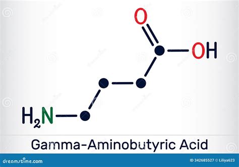Gamma Aminobutyric Acid Gaba Molecule Chemical Structure Of