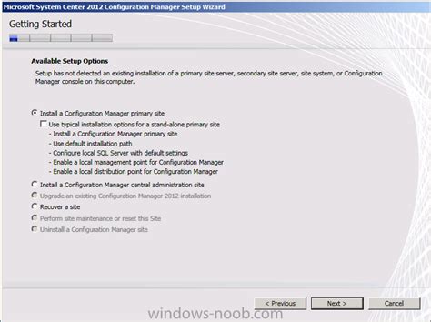 using system center 2012 configuration manager part 2 install the primary server p01 just