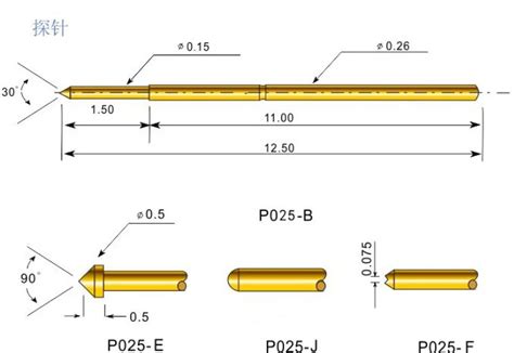 스프링 테스트 프로브 P025 J 뾰족한 바늘 튜브 외경 025 총 길이 125mm Pcb 프로브 팩 당 100 개스프링 Aliexpress