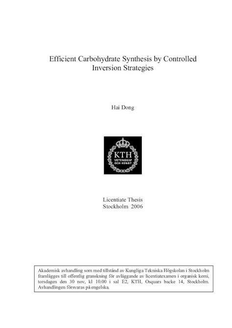 Pdf Fulltext012 Efficient Carbohydrate Synthesis By Controlled