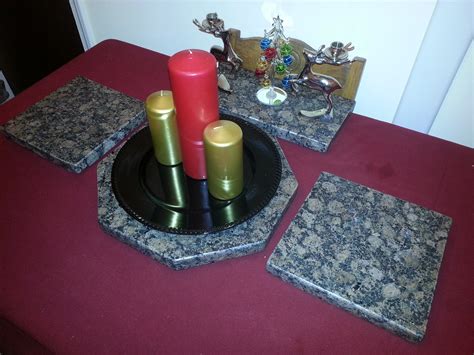 Granite Lazy Susan And Trivets 7 Steps Instructables
