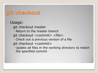 Git Tutorial Undoing Changes PPT