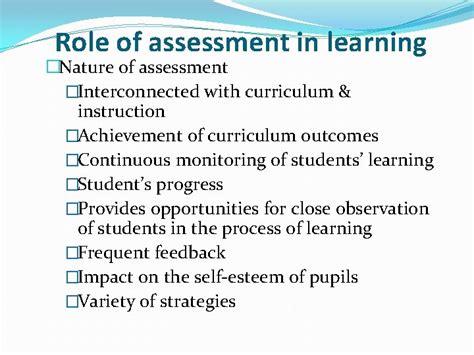assessment for learning unit 1 basics of assessment