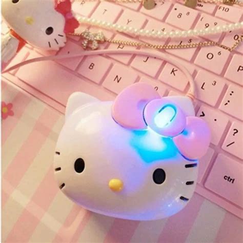 Drop Shipping 3d Cartoon Hello Kitty Wired Mouse Usb 2 0 Pro Pink Cute Gaming Mouse Optical Mice