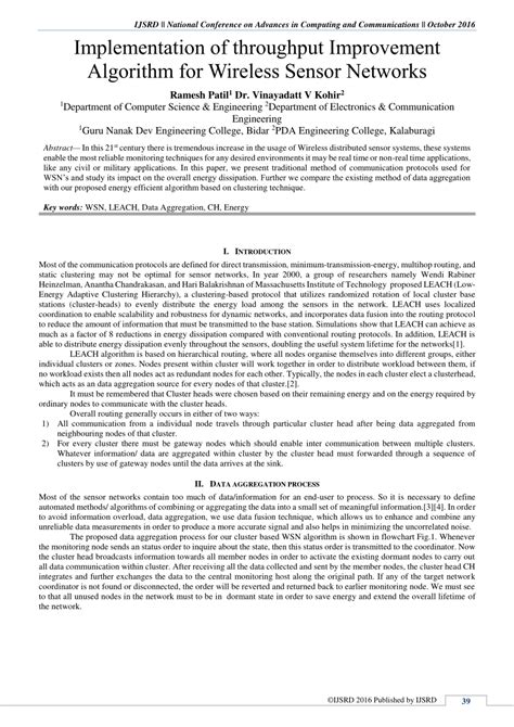 Pdf Implementation Of Throughput Improvement Algorithm For Wireless Sensor Networks