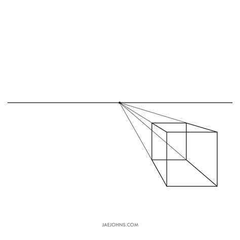 How To Draw A Cube In One Point Perspective Outsiderough