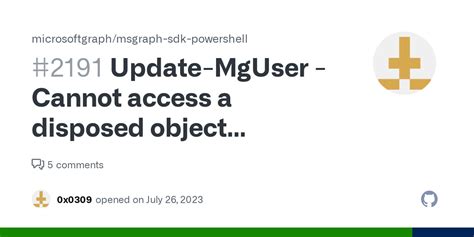 Update MgUser Cannot Access A Disposed Object System Net