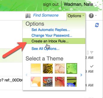 CreateanInboxRule PPSC ELearning Knowledge Base Support