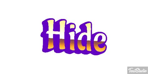 Hide Word Animated  Logo Designs