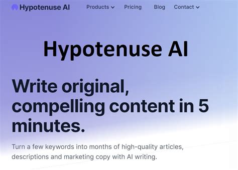 Hypotenuse Ai Toolcent