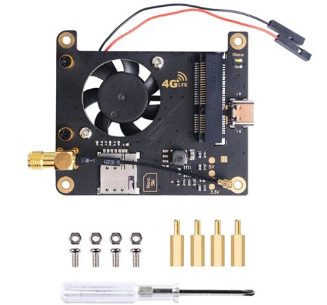 52Pi 4G 3G Cellular HAT For Raspberry Pi Jetson Nano Black RobotShop