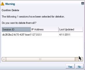 Oracle Fusion Middleware Security OAM 11g Session Management
