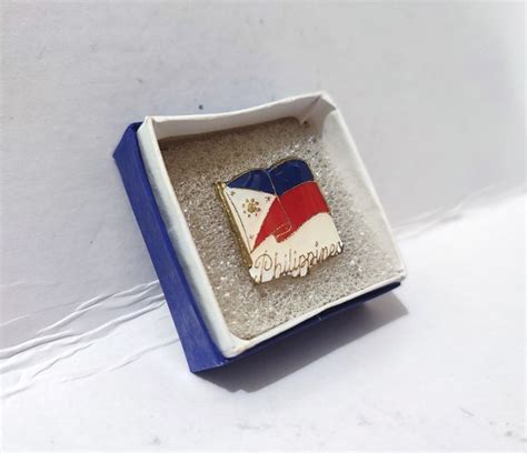 Philippine Flag Pin National Flag Enamel Pin Badge Made In Etsy