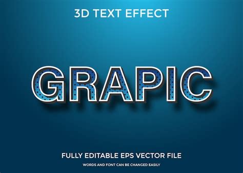 Premium Vector 3d Text Effect